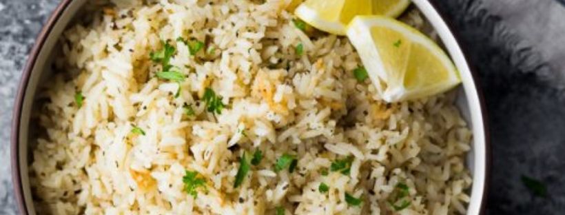 Greek Lemon Rice Pilaf - Dressed to the Wines